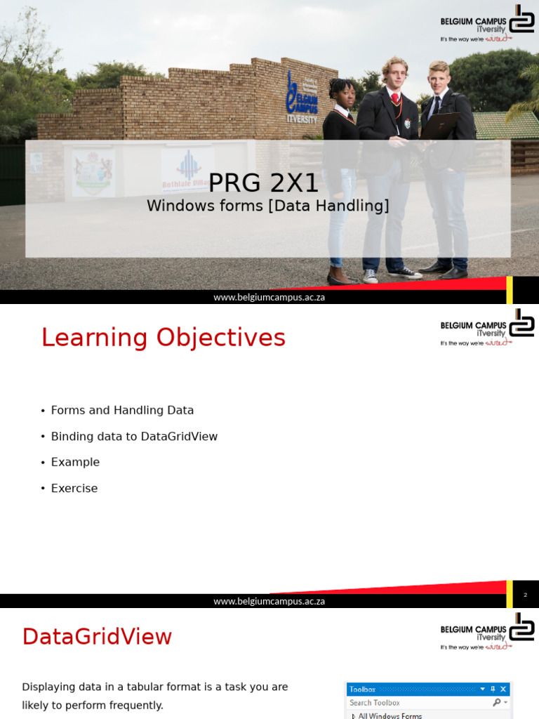 11 - Windows Forms (Data Handling) Part 1 | PDF | Table (Database) | Information Technology