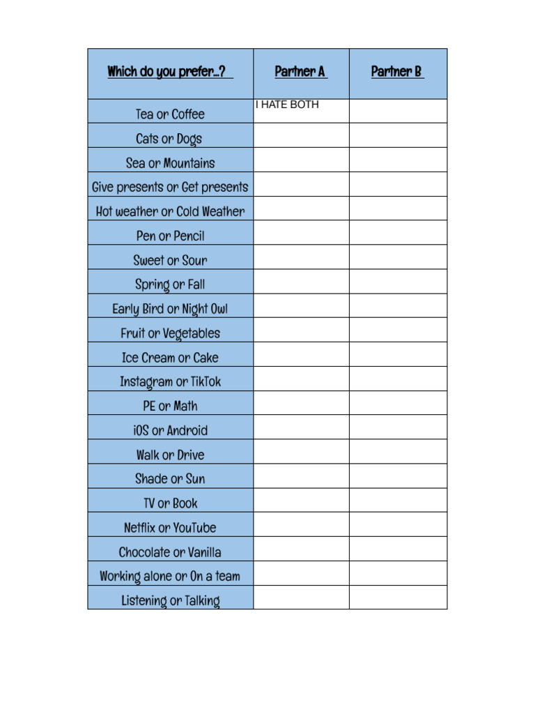 This or That | PDF
