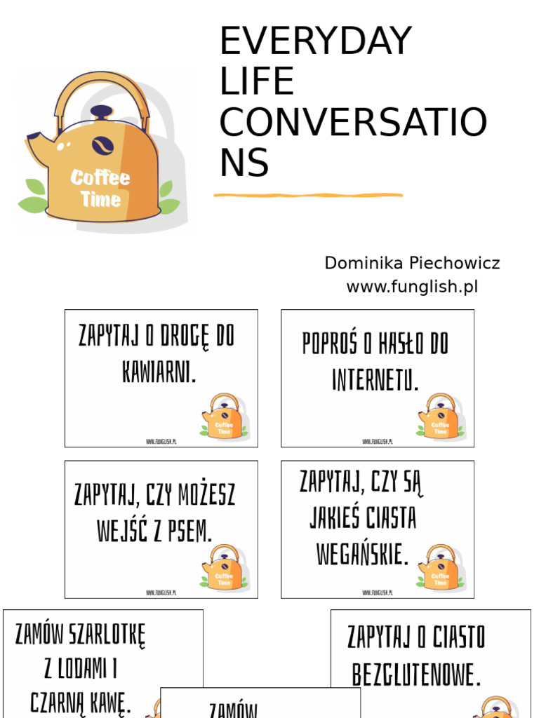 Coffee Time Speaking | PDF