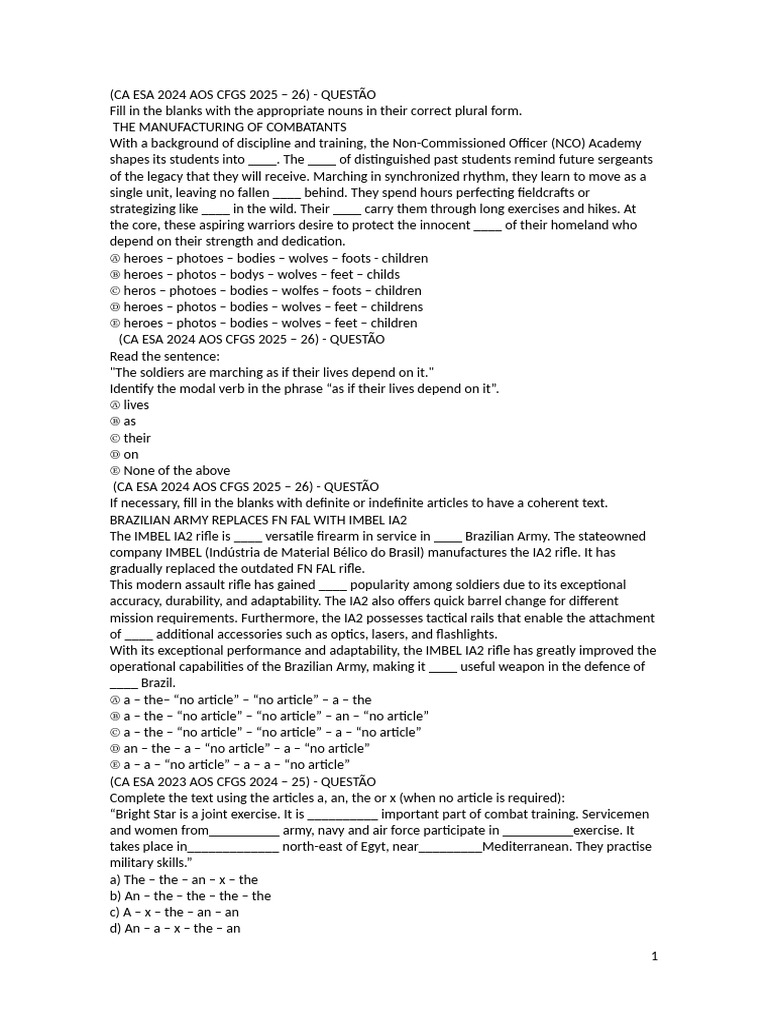Combat Training and Language Exercises | PDF | Linguistics