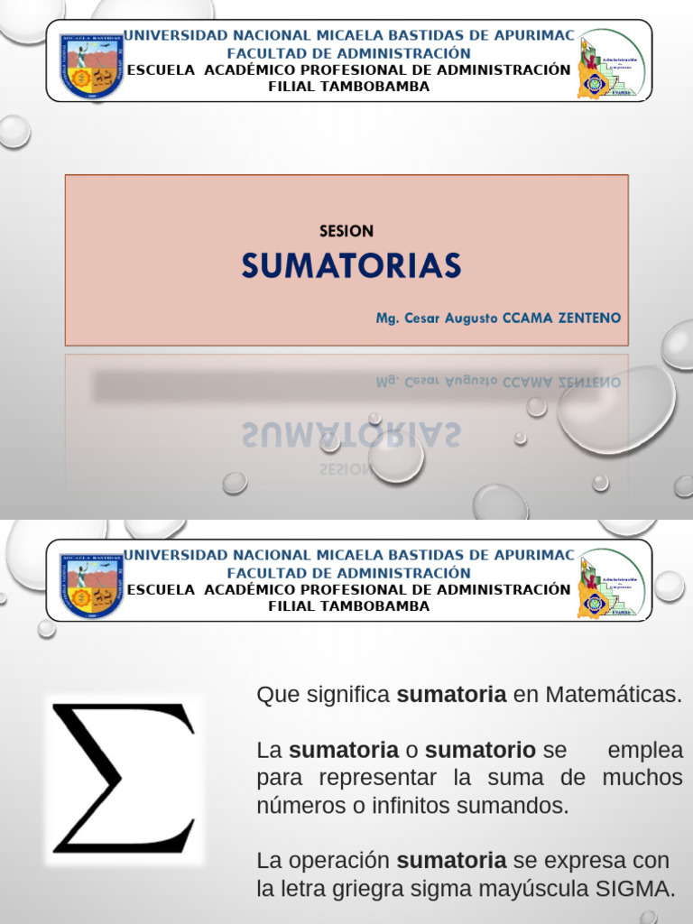 Significado de la Sumatoria en Matemáticas | PDF