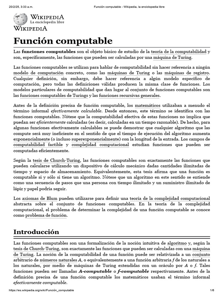 Función Computable - Wikipedia, La Enciclopedia Libre | PDF | Cadena ...