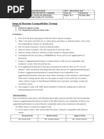 Blood Crossmatch Report Template | PDF