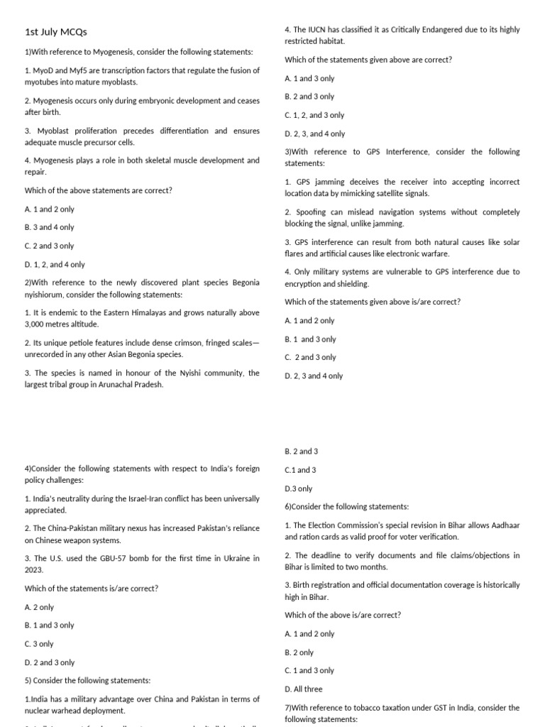 July CA-MCQs - File - 1 | PDF