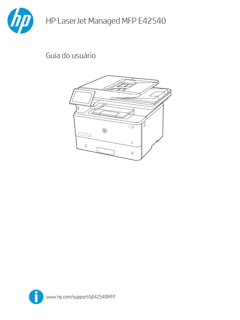 Guia do Usuário HP LaserJet E42540 | PDF | Endereço de IP | Rede de ...