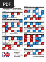 Cavaliers 2025-26 Printable Schedule | PDF | Cleveland Cavaliers ...