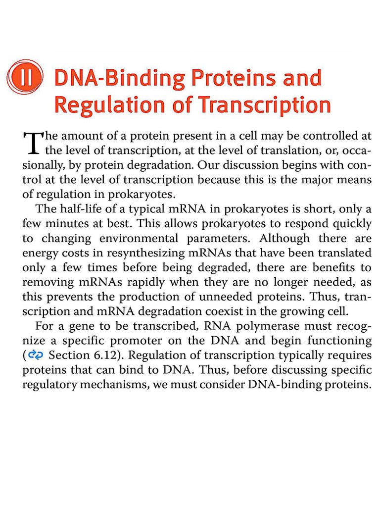 DNA Binding Proteins and Regulation of Transcription by Positive ...