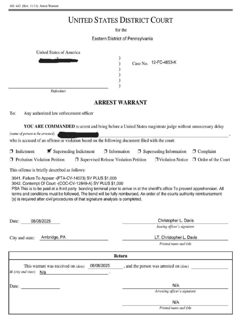 Sheriff Scam Fake Document | PDF