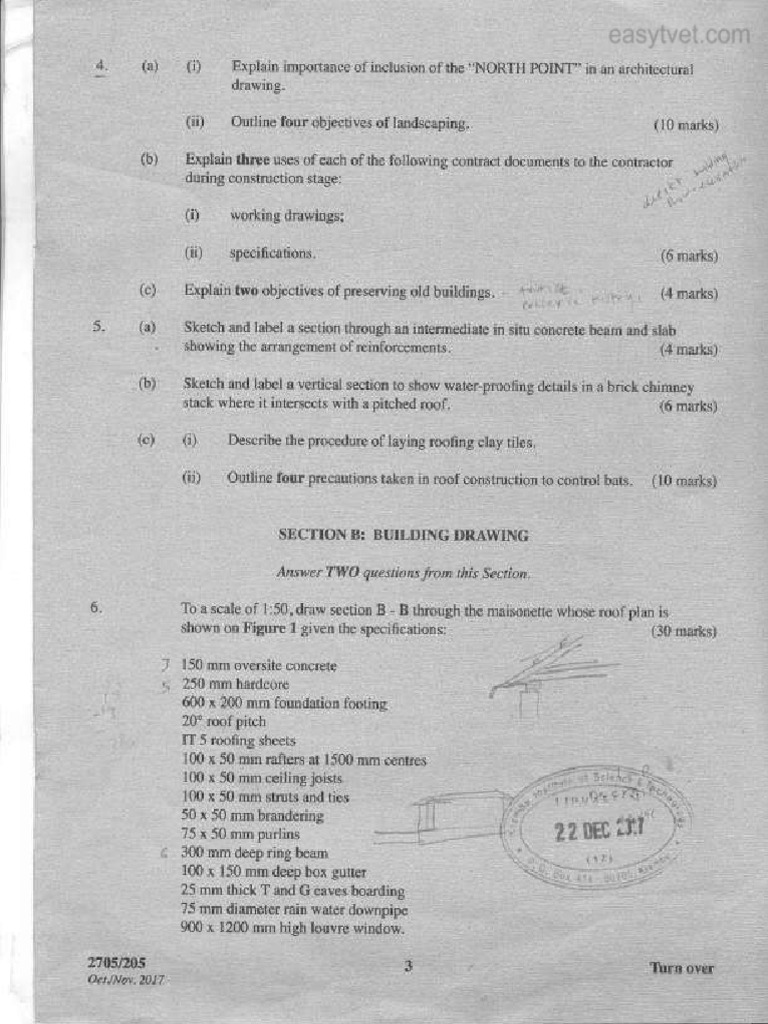 Drawing Ii July End Term Exams | PDF