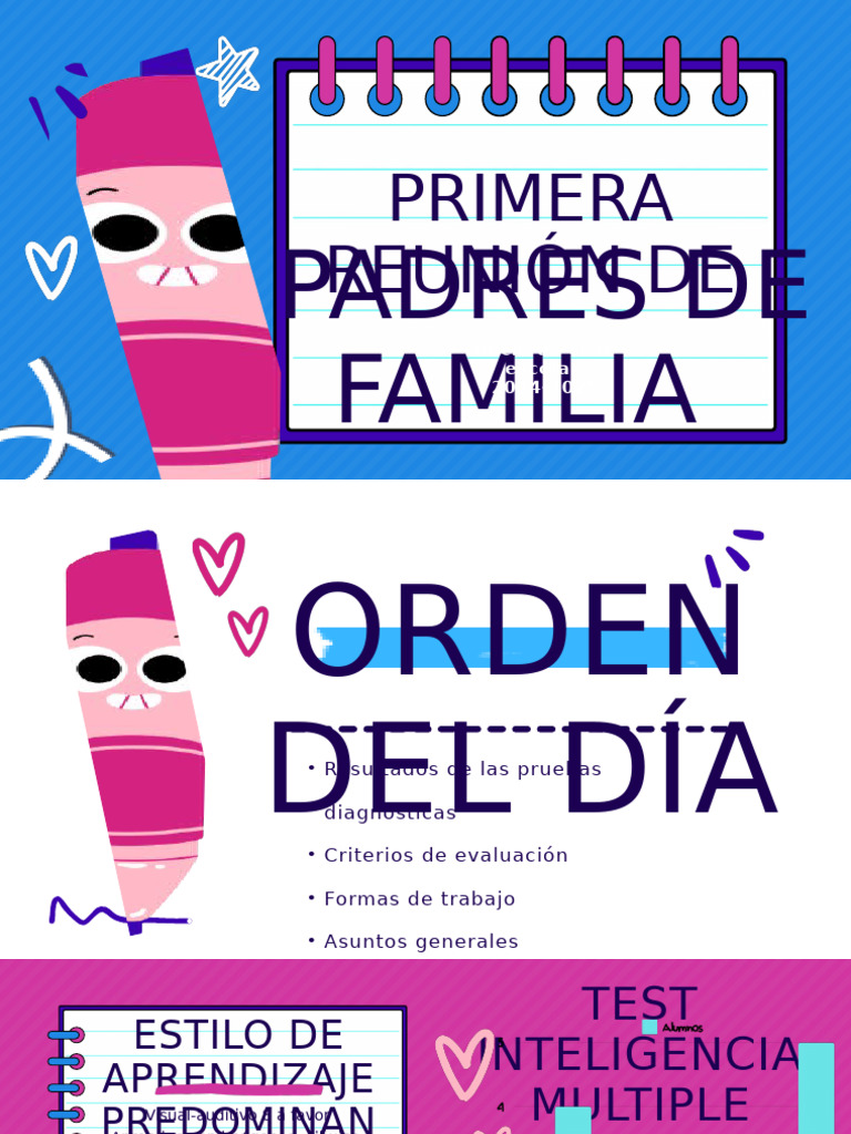 Primera Reunión con Padres 2024-2025 | PDF | Cognición | Aprendizaje