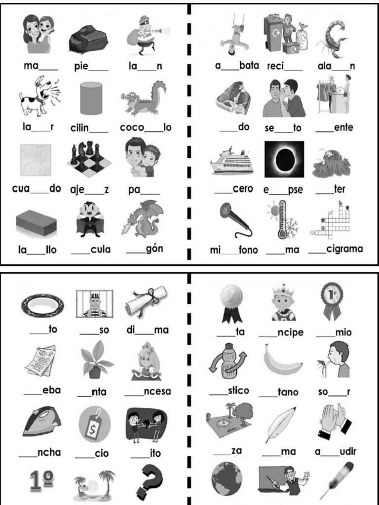 Completa Silabas Trabadas | PDF