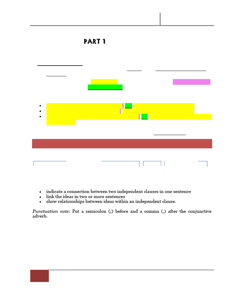 PrepW L4 Compound Sentences With Conjunctive Adverbs - Ele | PDF ...
