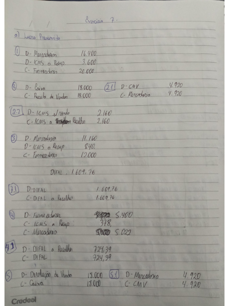 Exercício 07 - PIS e Confins | PDF