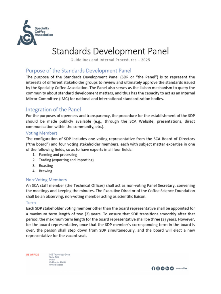 Standards Development Panel Guidelines 2025 | PDF | Consensus Decision ...