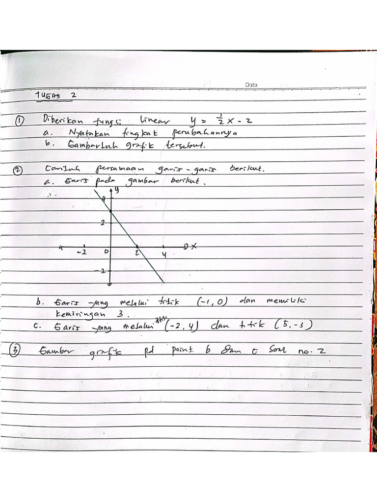 Tugas 2 Fungsi Linear | PDF