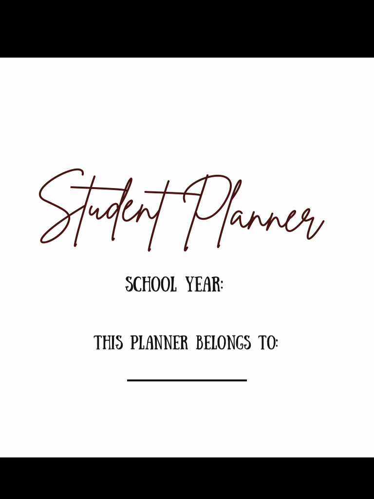 Student Planner for Academic Success | PDF