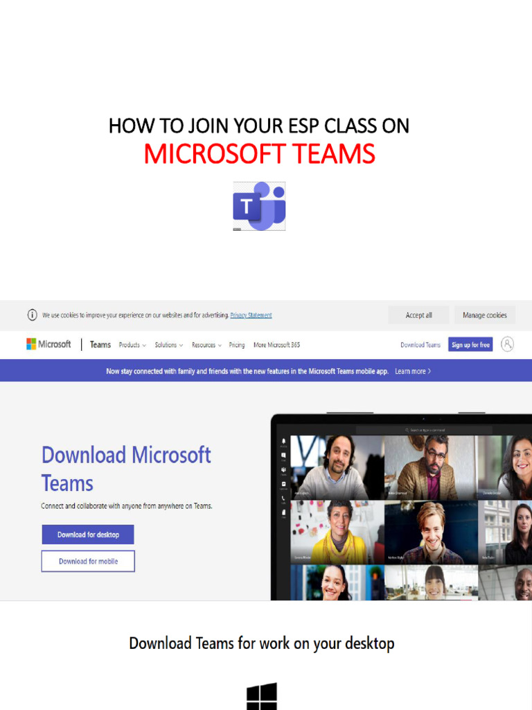 How To Join Your Esp Class On Microsoft Teams | PDF