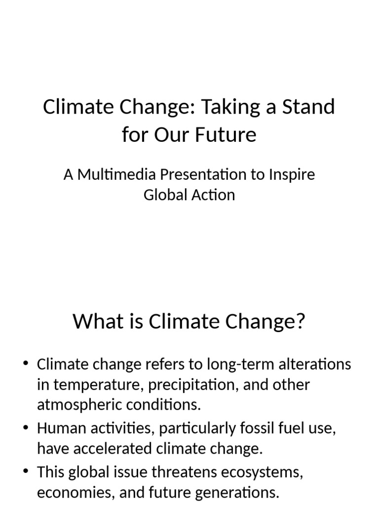 Climate Change Presentation | PDF