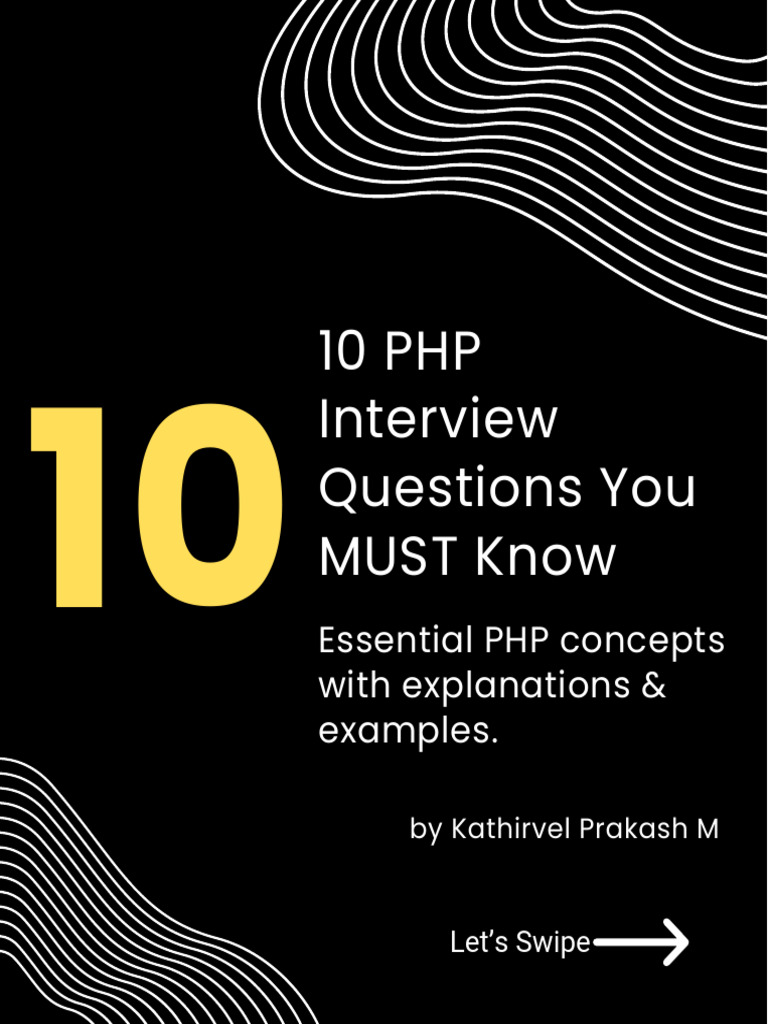 10 PHP Interview Questions You MUST Know | PDF | Php | Model–View–Controller
