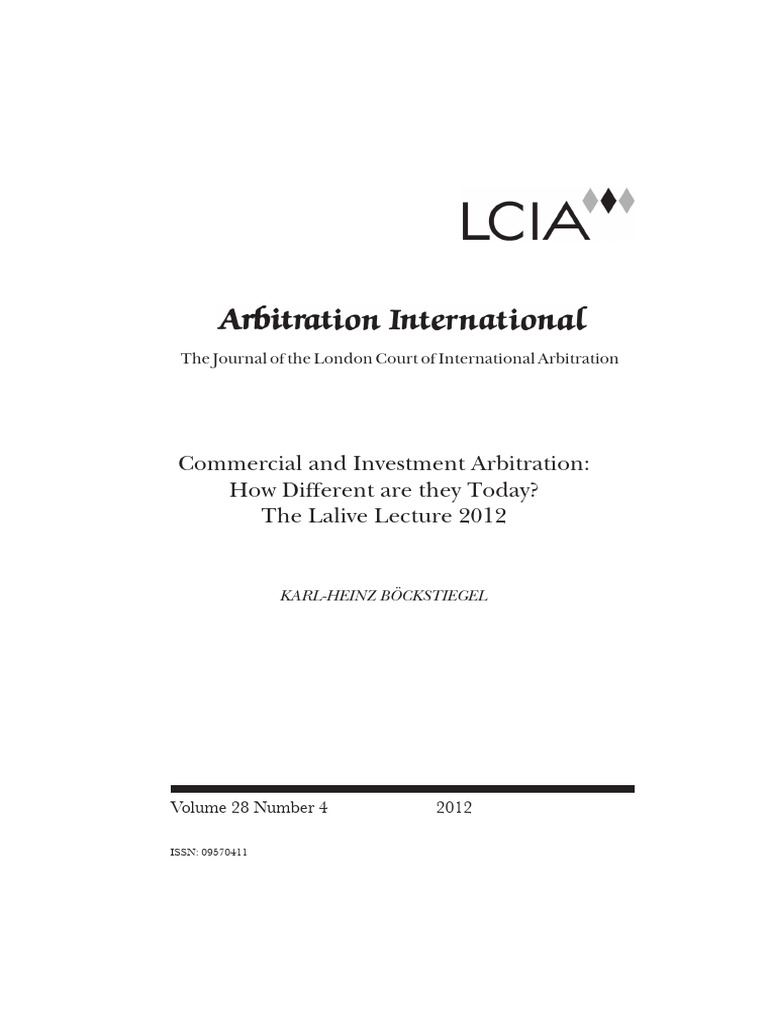 Commercial vs. Investment Arbitration Today | PDF | Arbitration ...