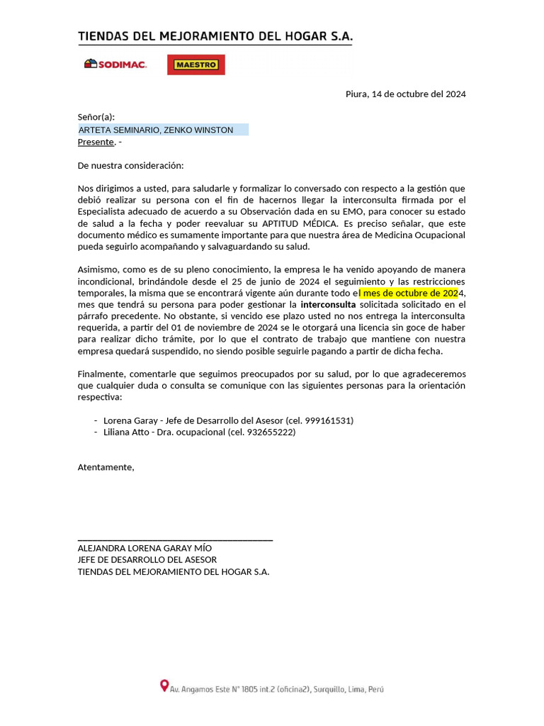 Solicitud de Carta de Interconsulta | PDF