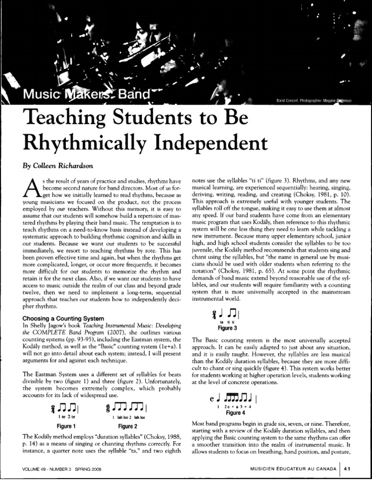 Teaching Students To Be Rhythm Pdf