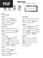 Best Part Ukulele Chords and Tabs | PDF