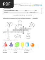 Figuras Planas e Não Planas - Vértices, Arestas e Faces | PDF | Métodos e Materiais de Ensino