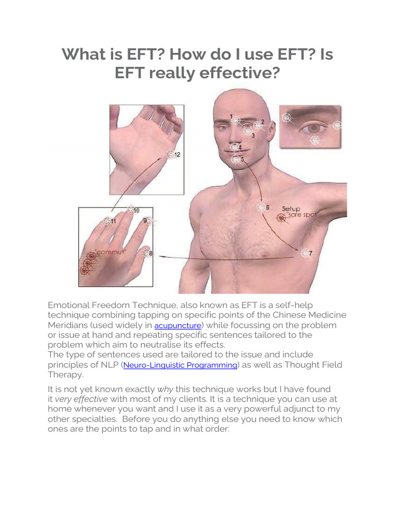 EFT Tapping Points and Techniques Guide | PDF | Emotional Freedom ...