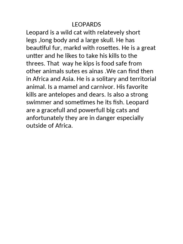Leopards | PDF