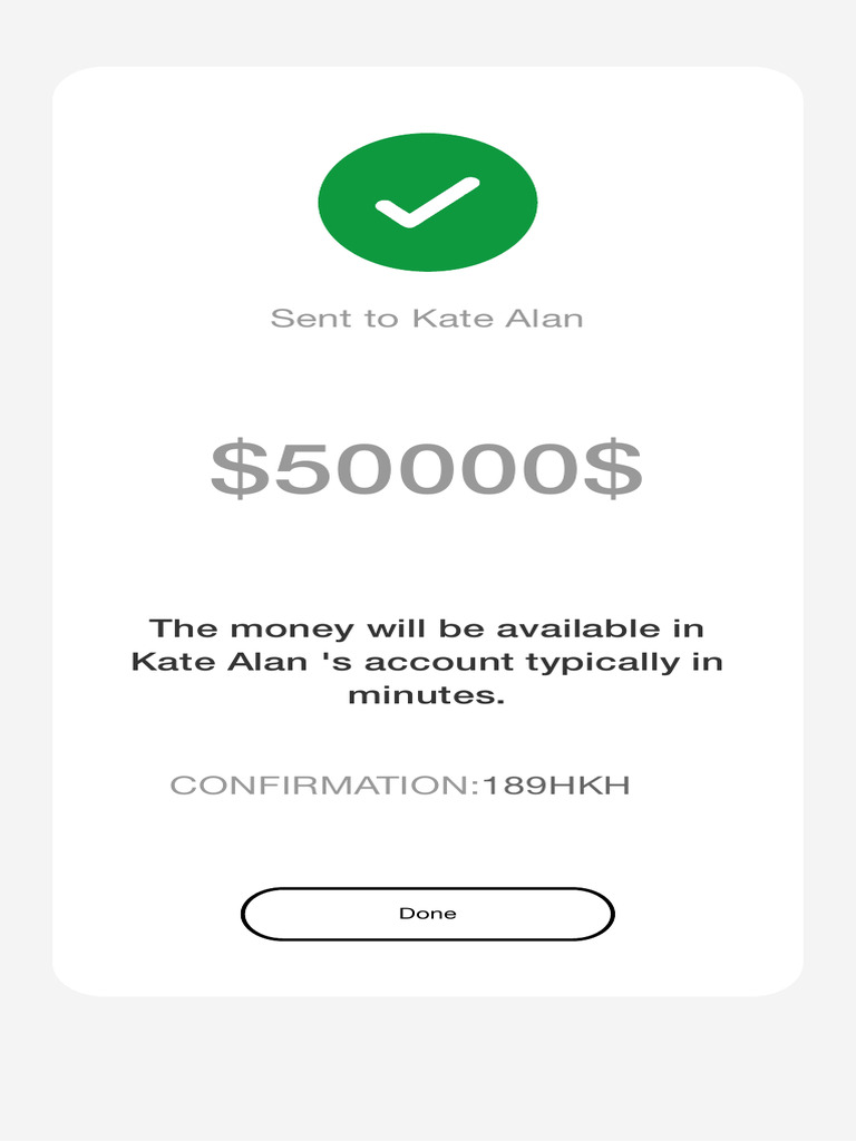 Zelle Payment Proof Screenshot Generator - Top Info | PDF