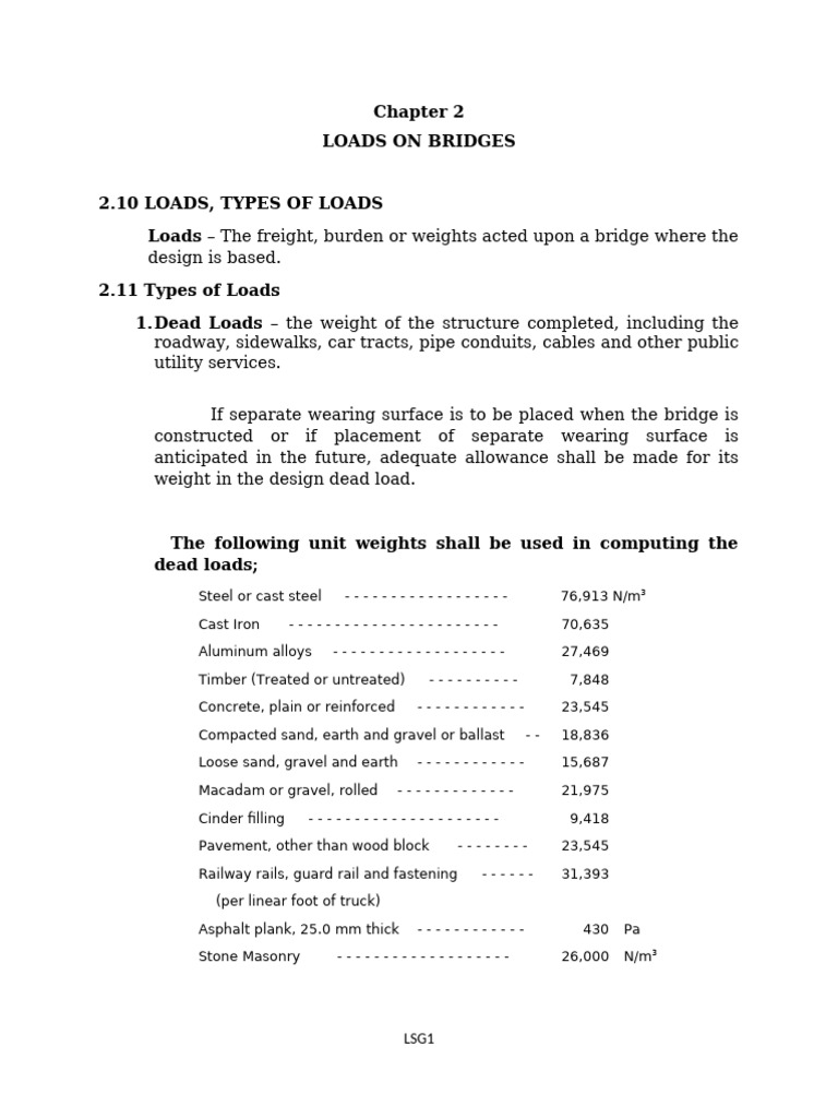 Bridge Load Types and Design Standards | PDF | Structural Load | Bending