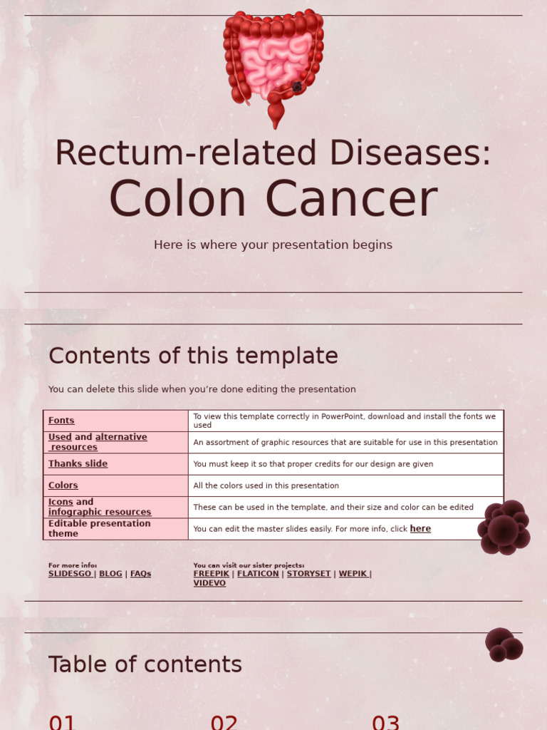 Rectum-Related Diseases - Colon Cancer by Slidesgo | PDF | Infection ...
