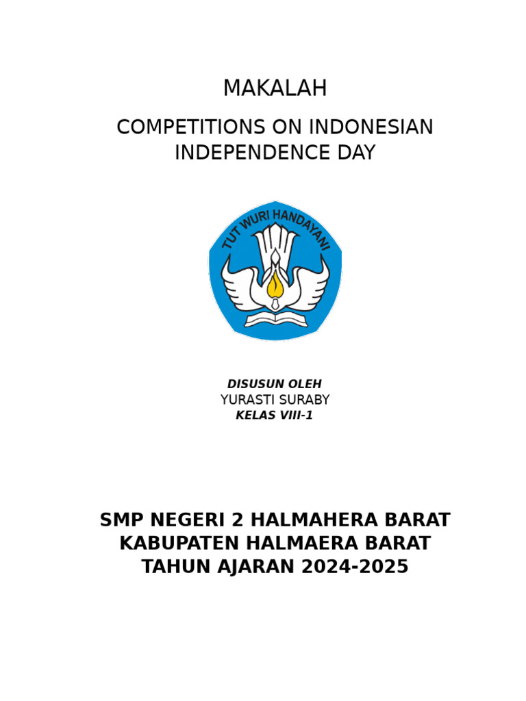 Cover Makalah Bahasa Inggris | PDF