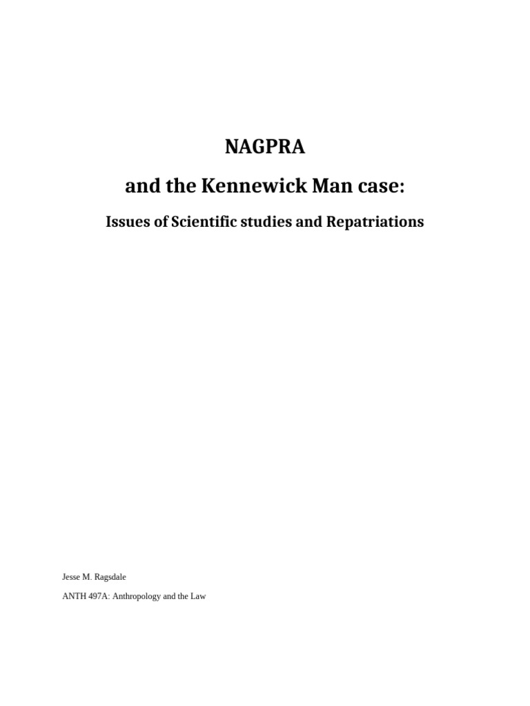 Kennewick Man and NAGPRA | PDF