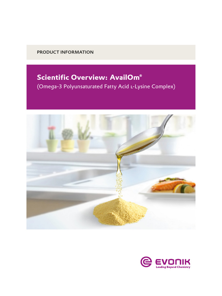 Evonik Brochure Availom Scientific Overview | PDF | Omega 3 Fatty Acid ...