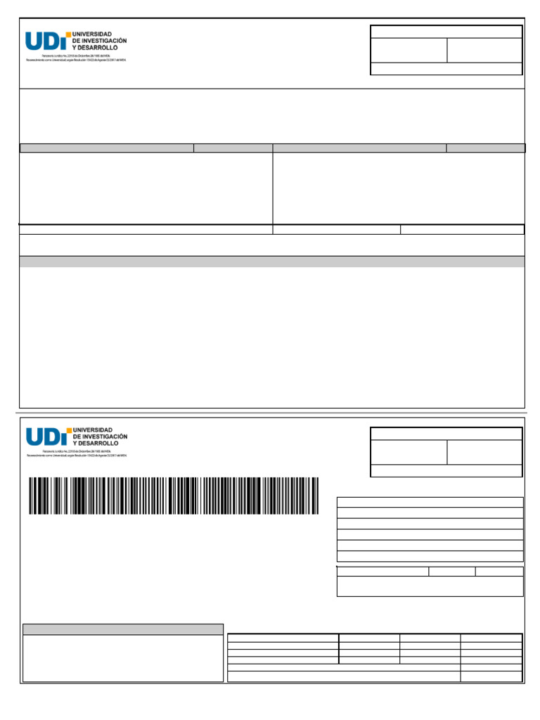 Pago de Matrícula Psicología Virtual UDI | PDF | Bancos | Cheque