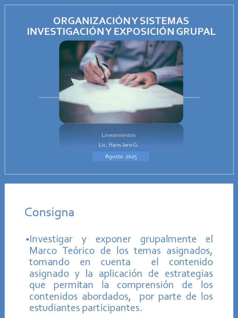 Lineamientos de INVESTIGACIÓN Y EXPOSICIÓN GRUPAL O Y S PESS Febrero 2025a25 | PDF | Estilo apa ...