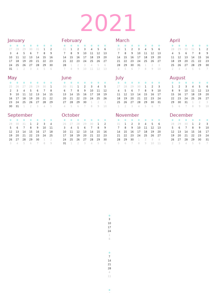 Calendario Anual Editable | PDF