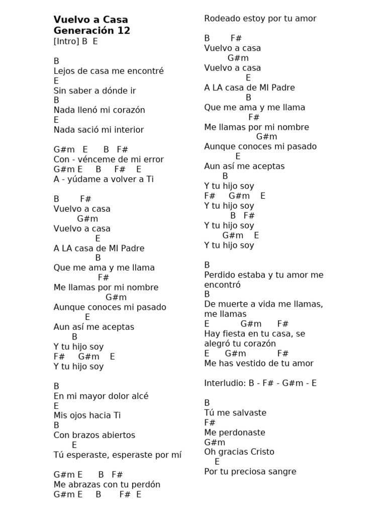Vuelvo a Casa Generación 12 | PDF