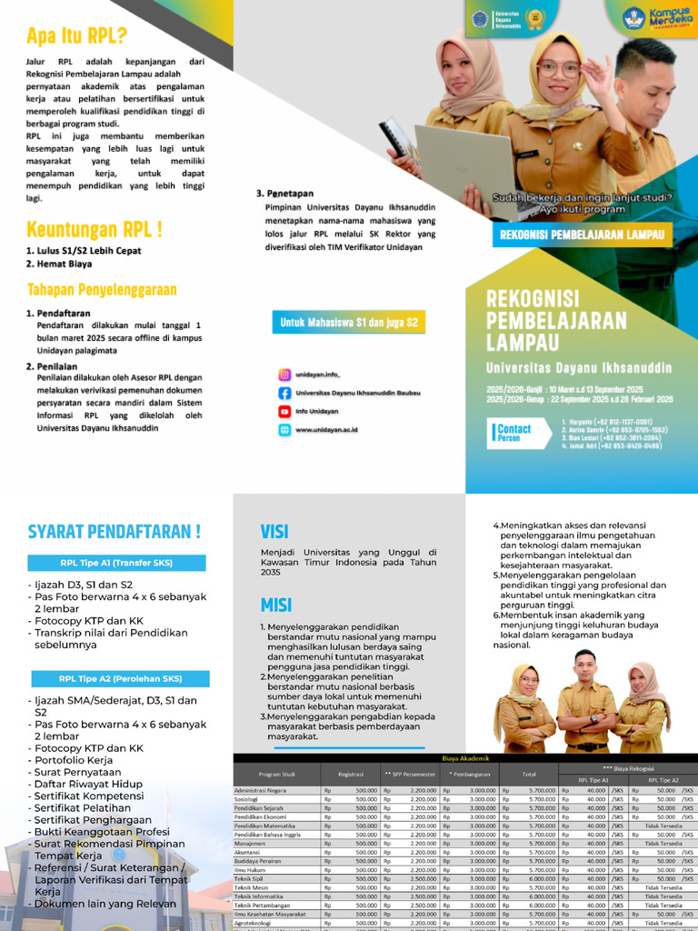 BROSUR PENERIMAAN MABA JALUR RPL 2025 | PDF
