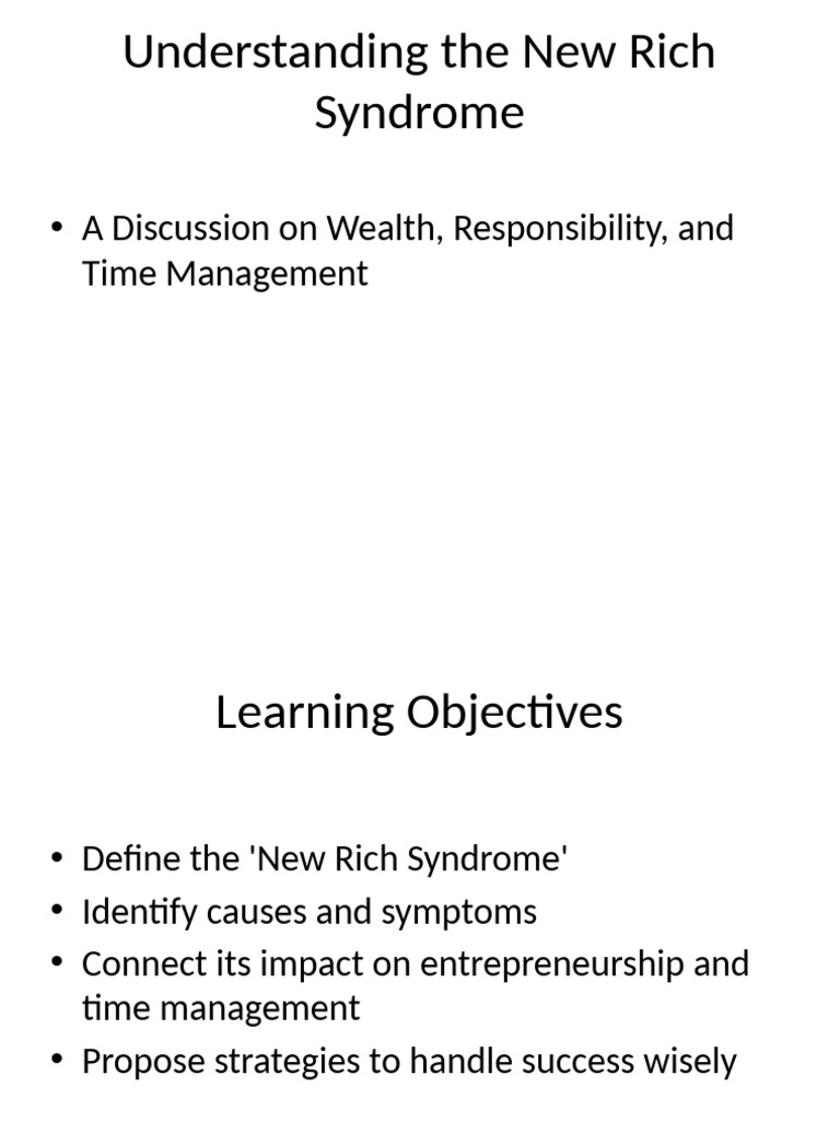 New Rich Syndrome Presentation | PDF