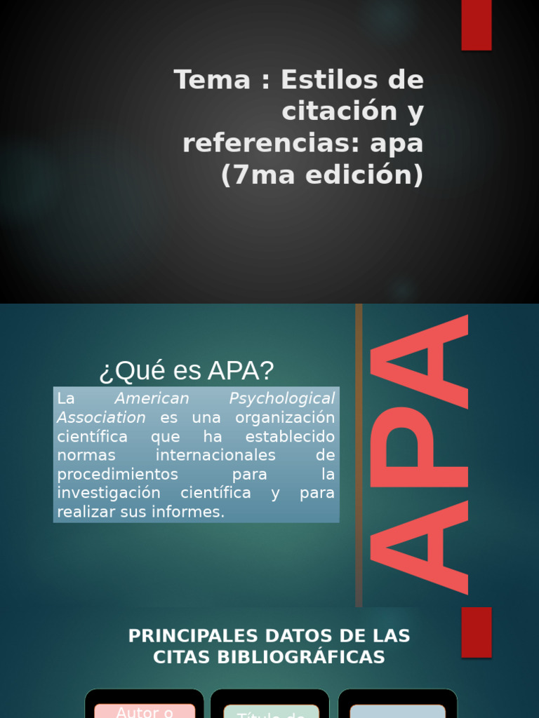 Guía de Citación APA 7ma Edición | PDF | Estilo apa | Puntuación