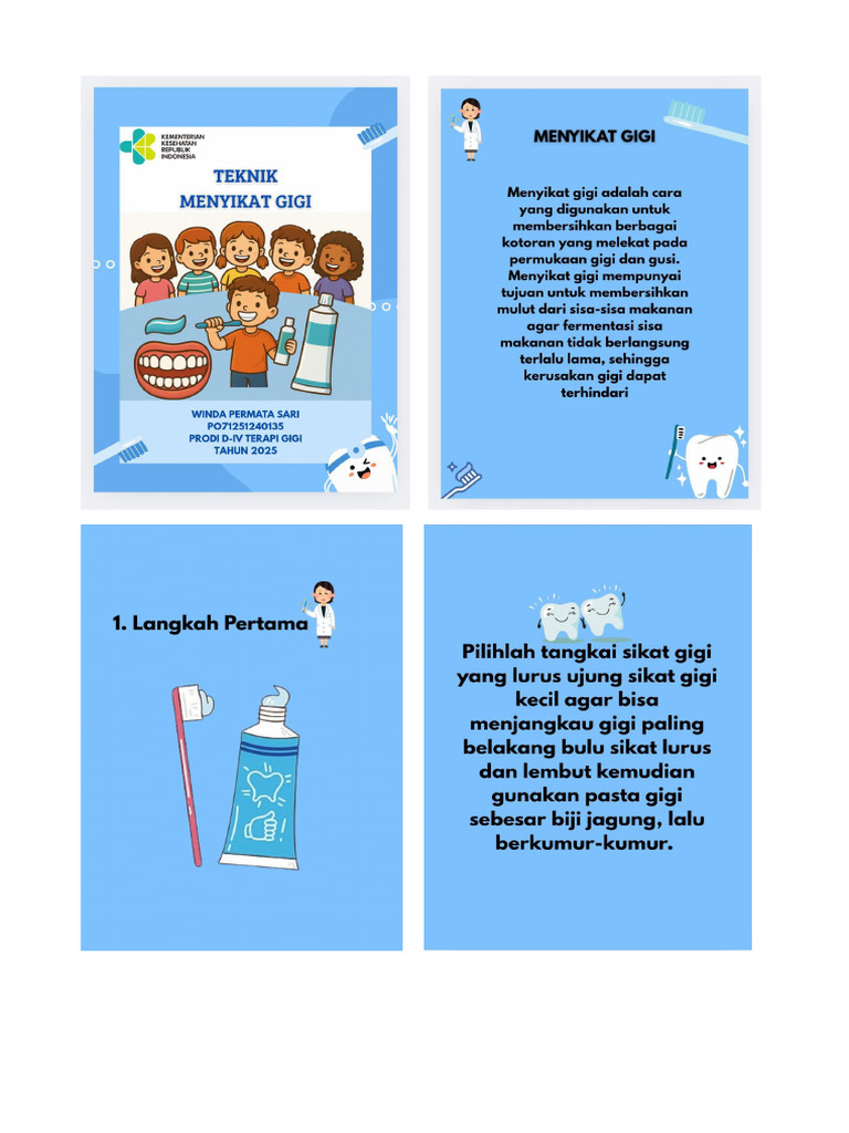 Teknik Menyikat Gigi-1 | PDF