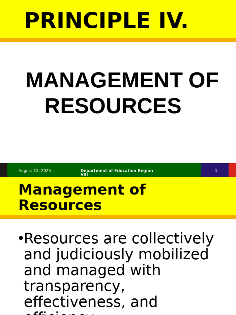 Resource Management Strategies in Education | PDF | Economies