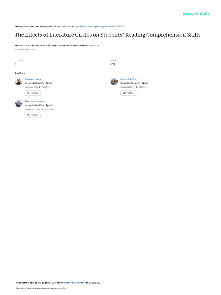 The Effects of Literature Circles On Students Reading Comprehension ...