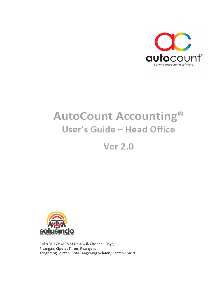 AutoCount Accounting User's Guide | PDF | Receipt | Point Of Sale