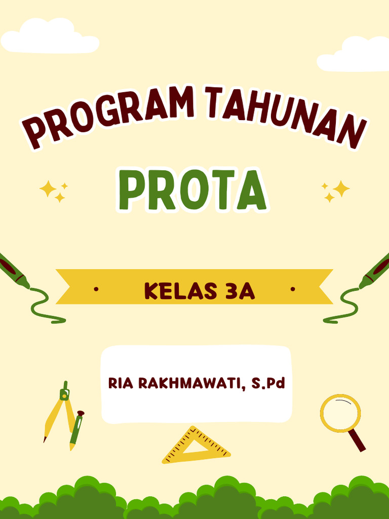 Kuning Hijau Ilustrasi Lucu Sampul Modul Ajar Matematika Dokumen A4 (1) | PDF