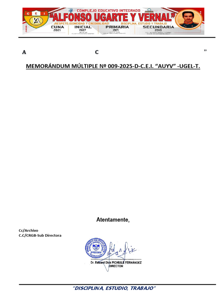 MEMORANDUM Multiple #009-2025 COMUNICO REUNIÓN DE TRABAJO 10 de Julio 2025 | PDF