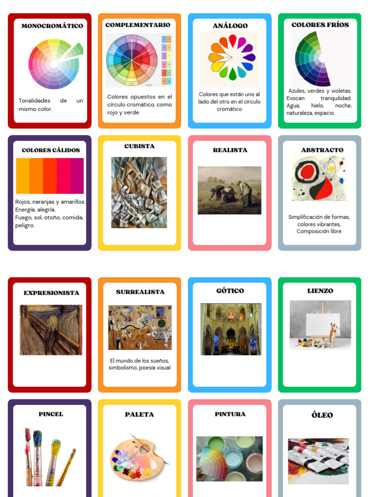 Tipos de Colores en el Arte Visual | PDF
